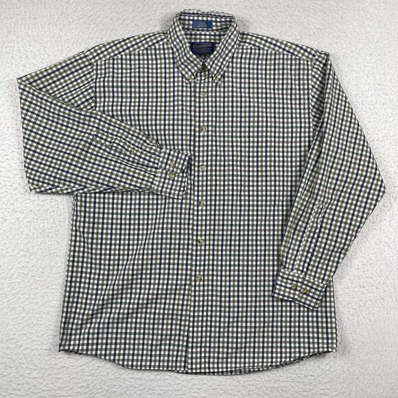 Pendleton | Shirts | Pendleton Shirt Mens Large Green Blue Plaid ...